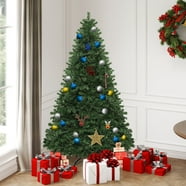 36 in. Green Anoka Pine Christmas Tree with Burlap Base 310 Tips ...