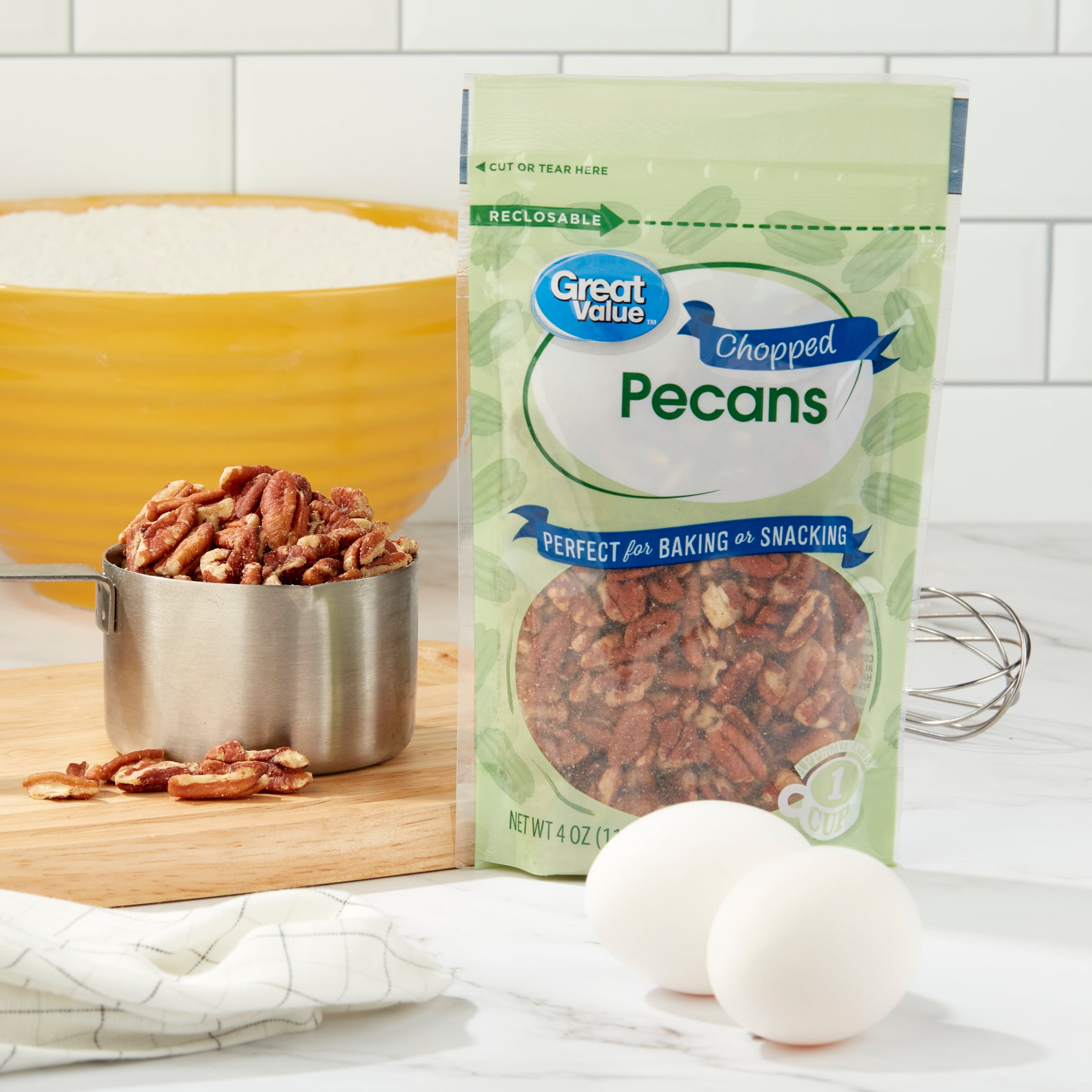 Great Value Chopped Pecans, 4 oz