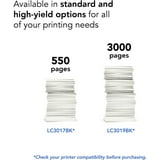 Brother Genuine LC3017 High-Yield Printer Ink Cartridges, 4-Pack, Black ...