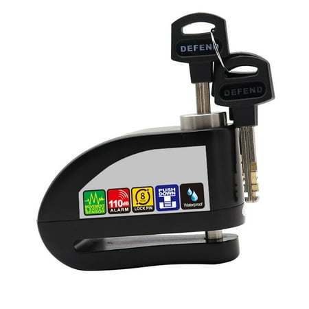 Alarm Disc Lock Up to 110db Waterproof Sound Alarm -Theft Guard Shock ...