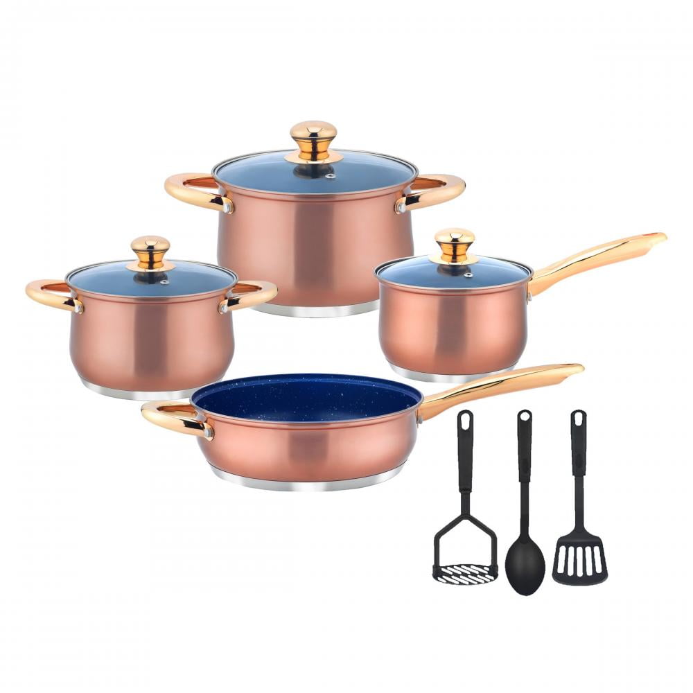 Kung Fu Master KF8900 Kung Fu 10 Pc Copper Look Cookware Set - Walmart.com