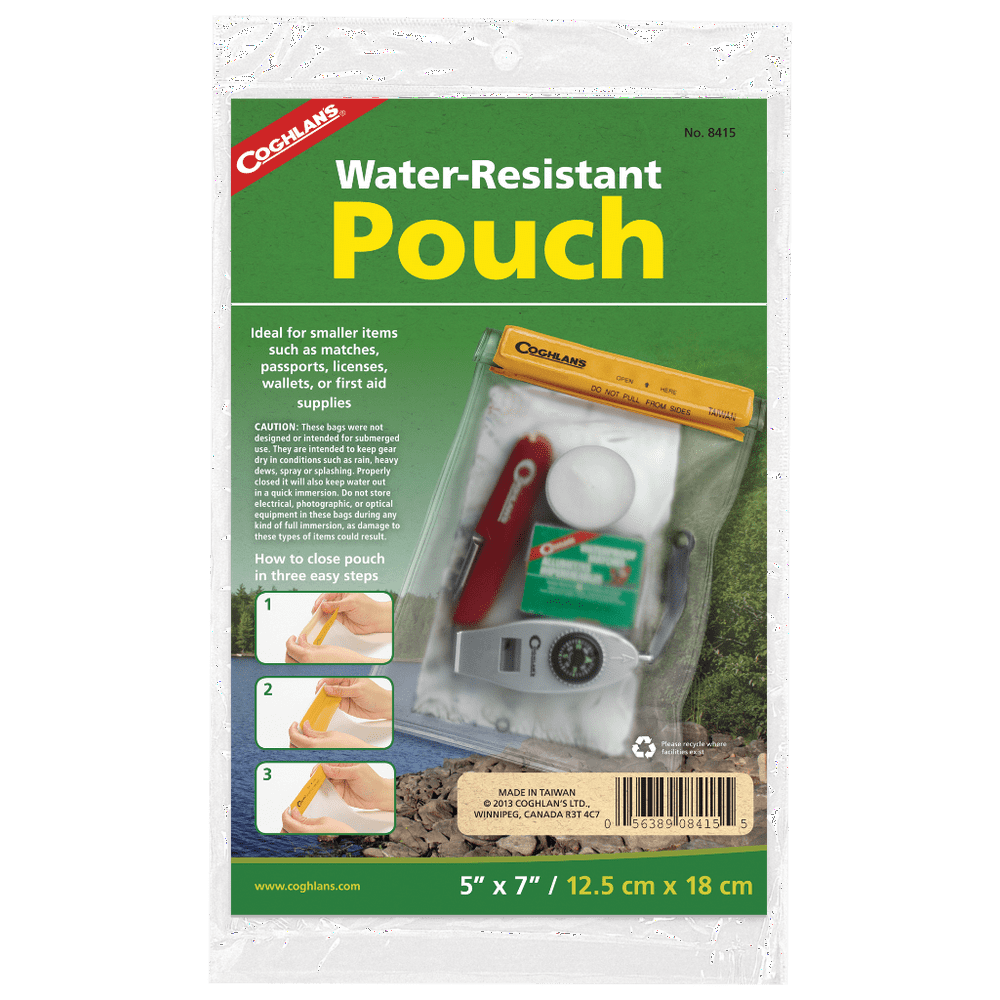Coghlan's 5" x 7" Strong Welded Vinyl Water Resistant Pouch, Hook and ...