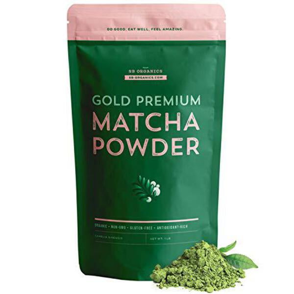 SB Organics Matcha Green Tea Gold Premium Powder - USDA Organic Non-GMO ...