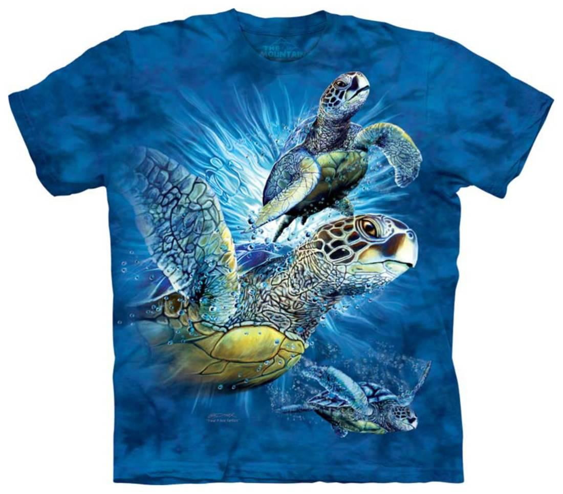Deep Blue 100% Cotton Find 9 Sea Turtles T-Shirt NEW - Walmart.com