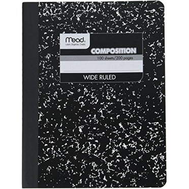 Mead Composition Notebook, Wide Ruled, 100 Sheets, 6 Pack (09910 ...