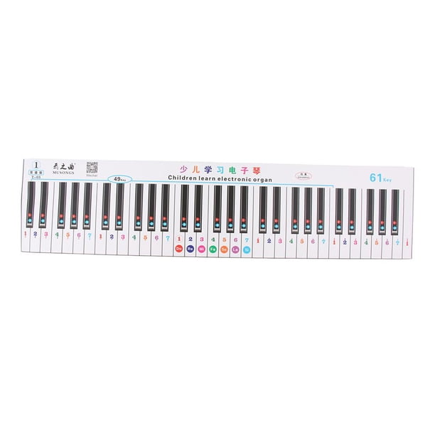 kusrkot Piano Electronic Keyboard Note Decal Sticker for 49/61 key ...