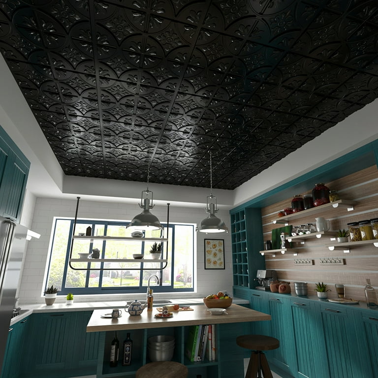 Black Drop Ceiling Tiles | Shelly Lighting