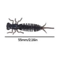 10Pcs Soft Plastic Fishing Lures, 55mm Silicone Grub Worm Bait ...