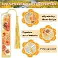 6 Pieces Metal with Tassel,Gold Oil Painting Theme Woman Bookmark, for ...