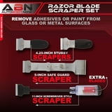 ABN Razor Scraper & Replacement Blade Set – Car Window Adhesive Decal ...