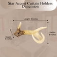Rustic Faux Deer Antler Curtain Drapery Holdback Tie back Holder Hook ...
