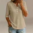 VSSSJ Tops for Women Short Sleeve Waffle Casual Tunic Shirts V Neck ...