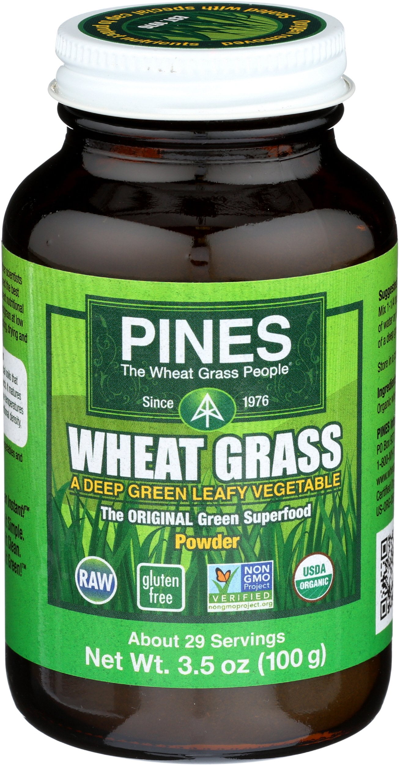 Polvo 100% Puro de Hierba de Trigo Pines Wheat Grass 100 g | Bodega ...
