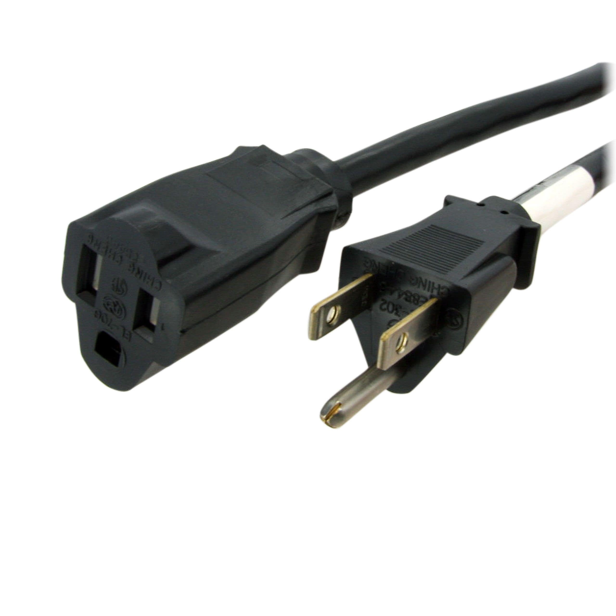StarTech 25' NEMA 5-15R to NEMA 5-15P Power Extension Cord Black ... StarTech 25' NEMA 5-15R to NEMA 5-15P Power Extension Cord Black ...