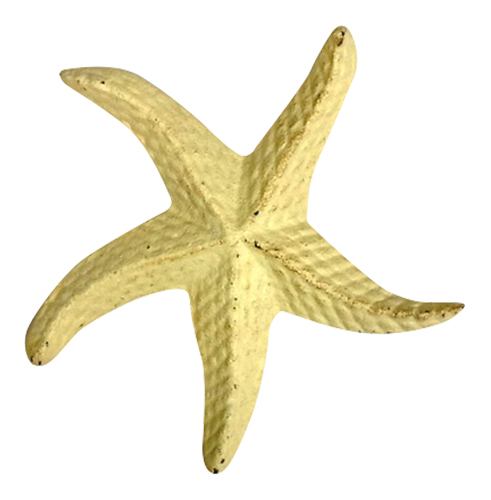 Nautical Coastal Armour Starfish Antique White Rust Cast Iron Table Top ...