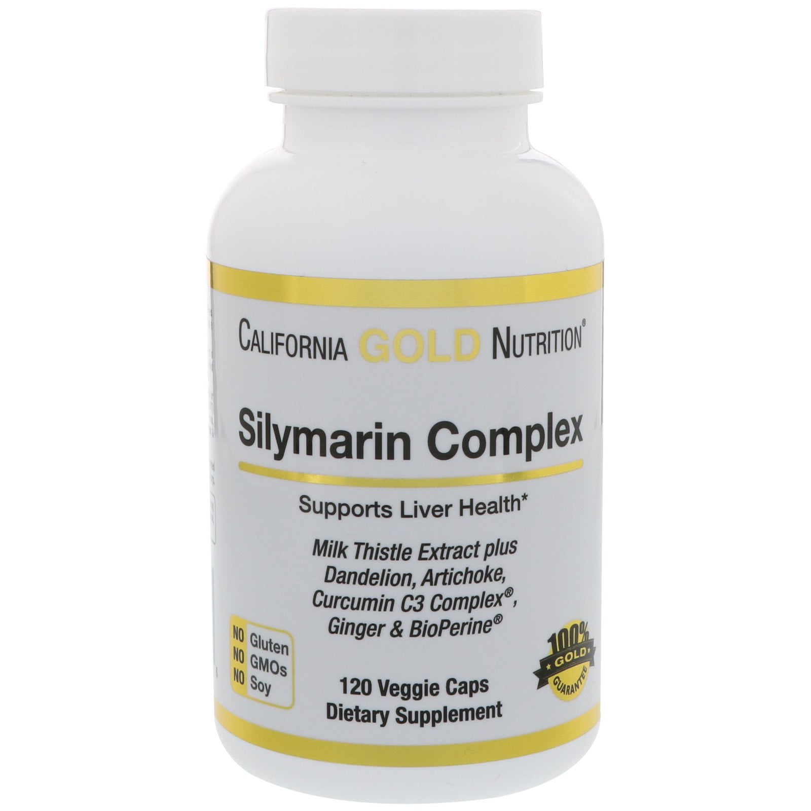 California Gold Nutrition Silymarin Complex Liver Health Milk Thistle ...
