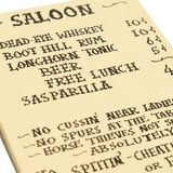Vintage Rustic Wooden Saloon Menu Hanging Sign Western Bar Home Pub Man ...