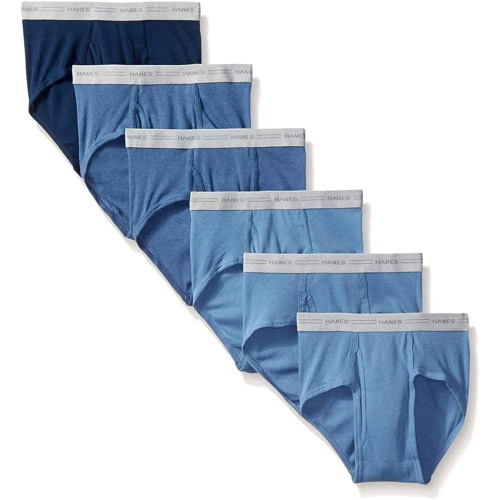 Hanes Men's 6-Pack Exposed Waistband Mid-Rise Brief,All Sizes and ...