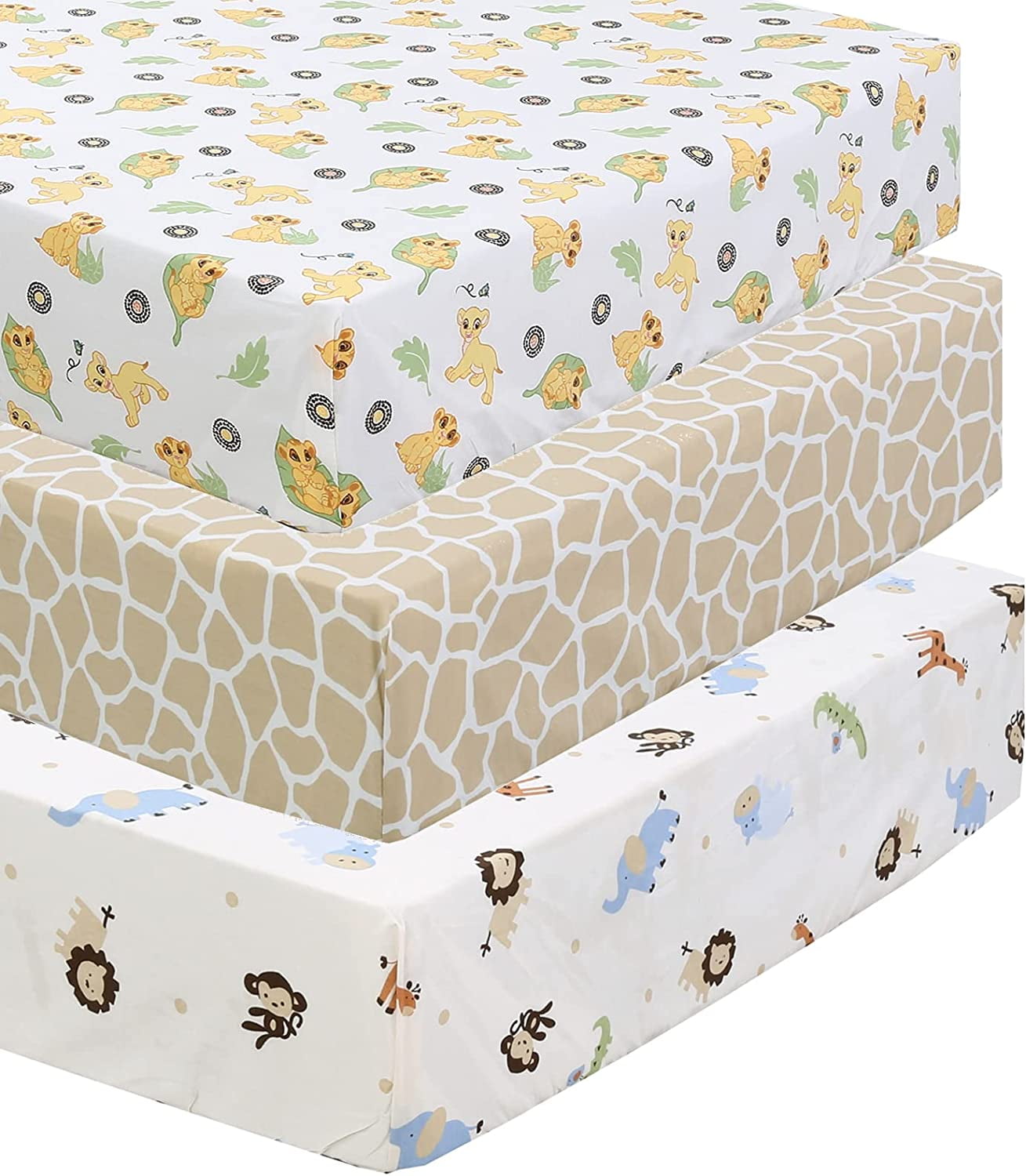 Danica 100% Cotton Fitted Baby Crib Sheet 3 Pack for baby Boys Girls ... Danica 100% Cotton Fitted Baby Crib Sheet 3 Pack for baby Boys Girls ...