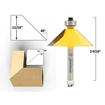 30 Degree Bevel Edge Forming Router Bit - 1/4" Shank - Yonico 13914q ...