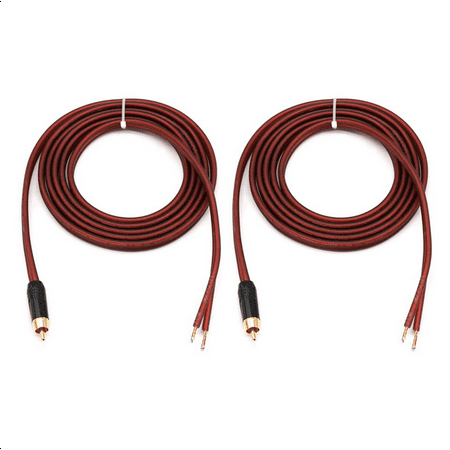 2X RCA Speaker Cable Wire Speaker Wire to RCA Plug,Replace RCA Plug ...
