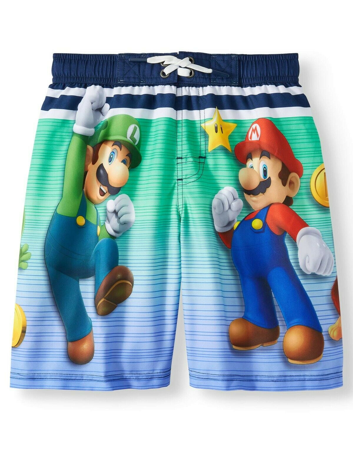 Super Mario Swim Trunks Shorts Boy Size 6/7 - Walmart.com