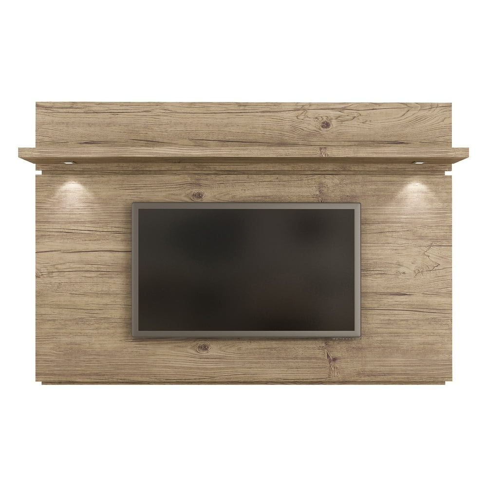 Park 1.8 Floating Wall TV Panel with LED Lights in Nature - Walmart.com ...