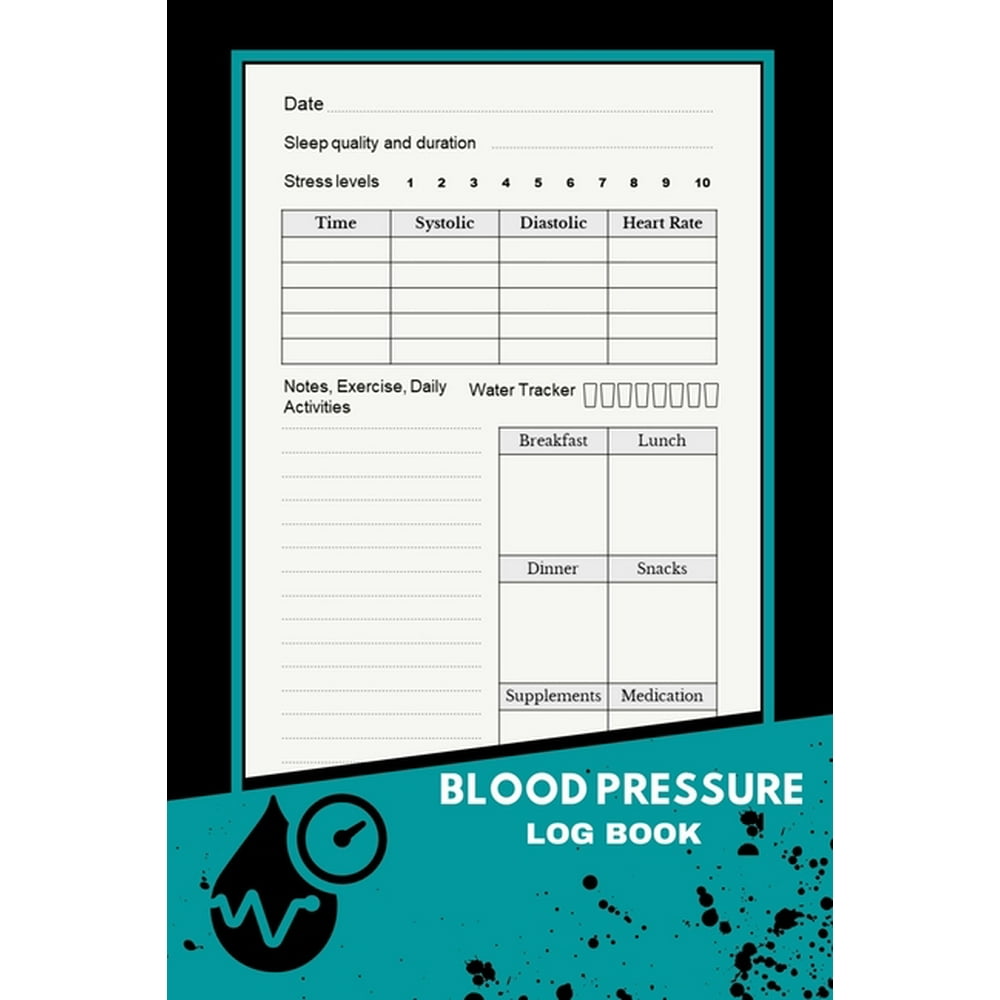 Blood Pressure Log Book (Paperback) - Walmart.com - Walmart.com