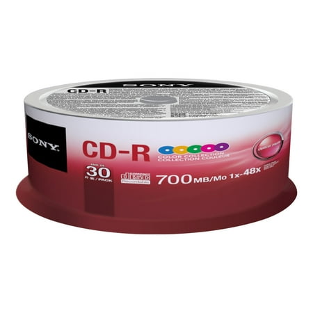 Sony Color Collection 30CDQ80XP - 30 x CD-R - 700 MB (80min) 48x ...