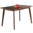 Winsome Wood Shaye Oblong Dining Table, Solid Walnut Finish, Compact and Versatile Design ...