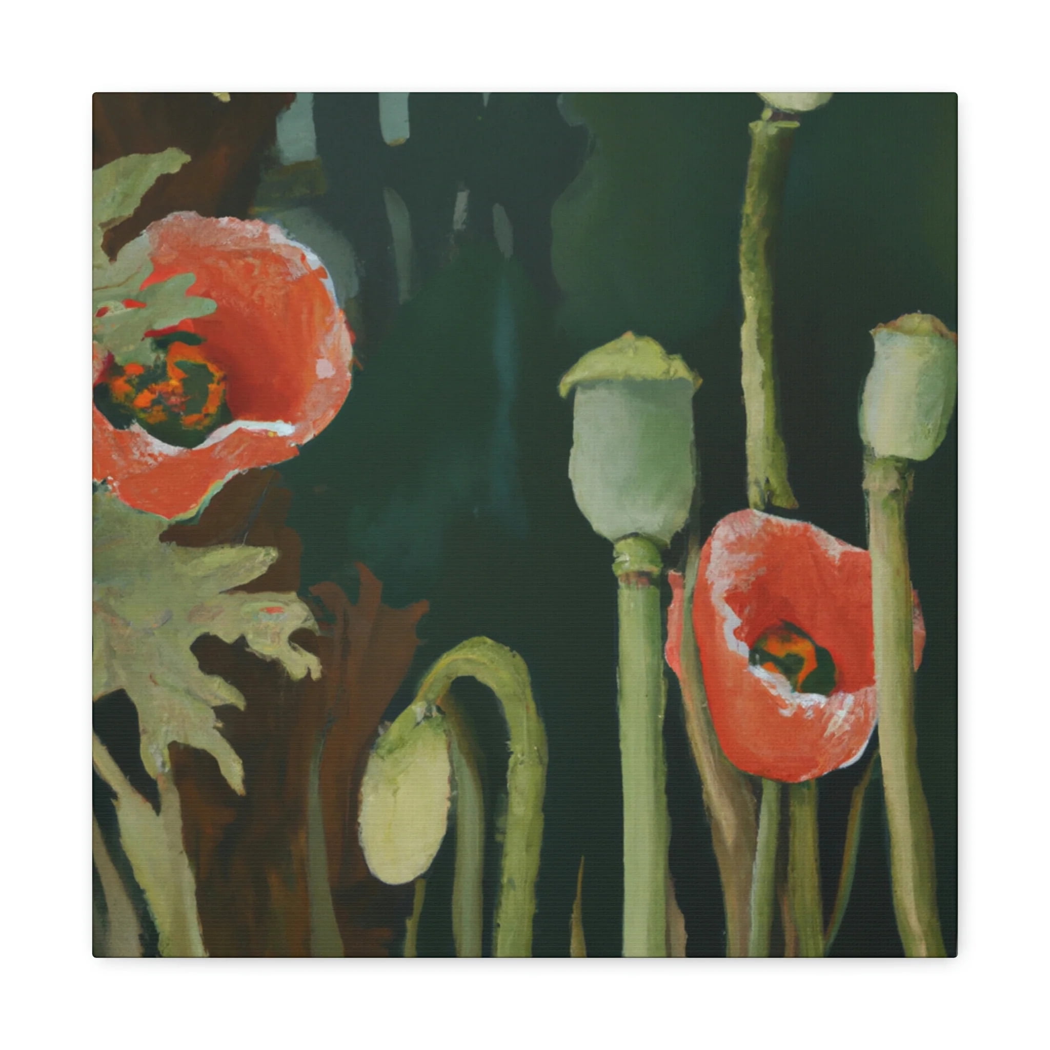 Poppies in Neoclassicism - Canvas - Walmart.com