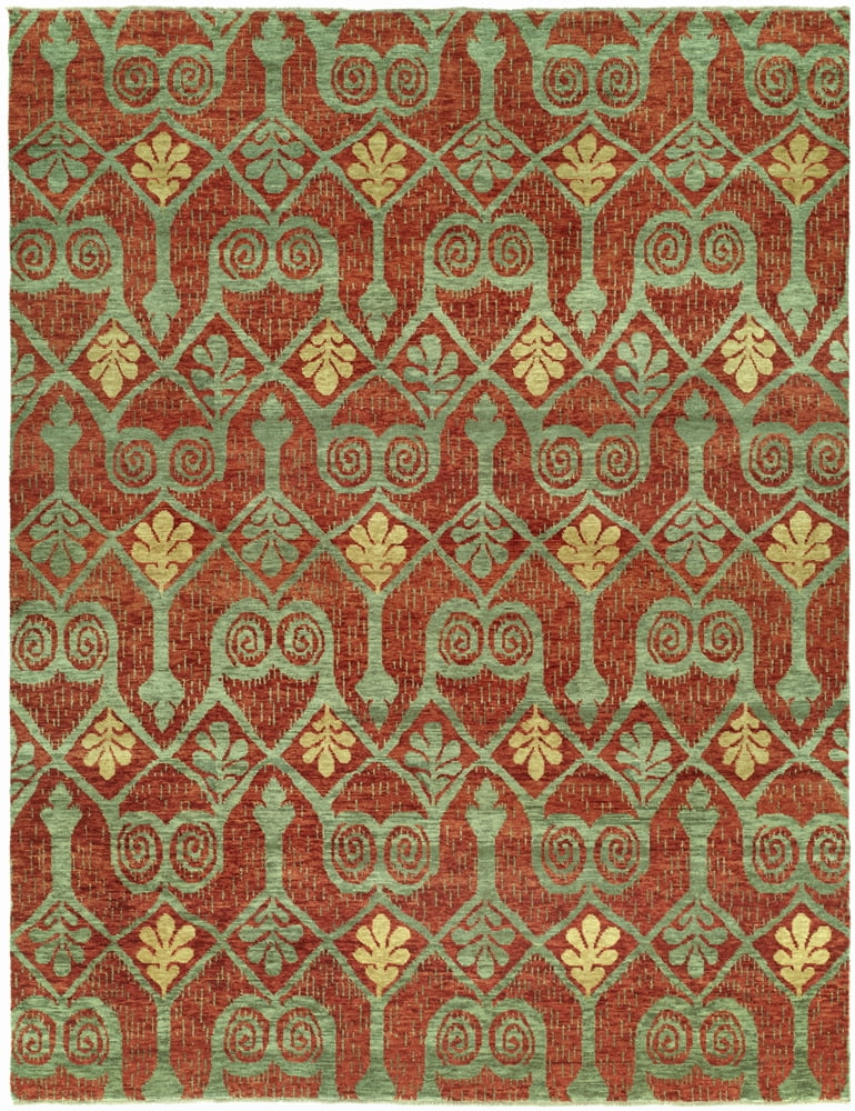 Kalaty Legacy Area Rug LG-020 Vegred Diagonals Petals 8' x 10 ...