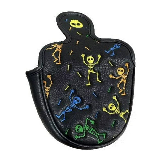 Black Playful Skeleton PU Leather Mallet Putter Headcover - Walmart.com