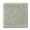 CounterArt "Mid Mod Floral" 4 Pack Natural Marble Corked Back Coasters ...