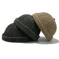 HAORUN Unisex Rolled Cuff Docker Cap Hats Brimless Beanie Sailor Cap ...