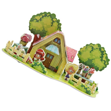3D Paper Assembly House Model Children DIY Paper Building 1; 2; 3; 4 ...