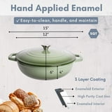 Lexi Home 5 Qt Esmaltado Hierro Fundido Horno Holandés, Verde Degradado ...