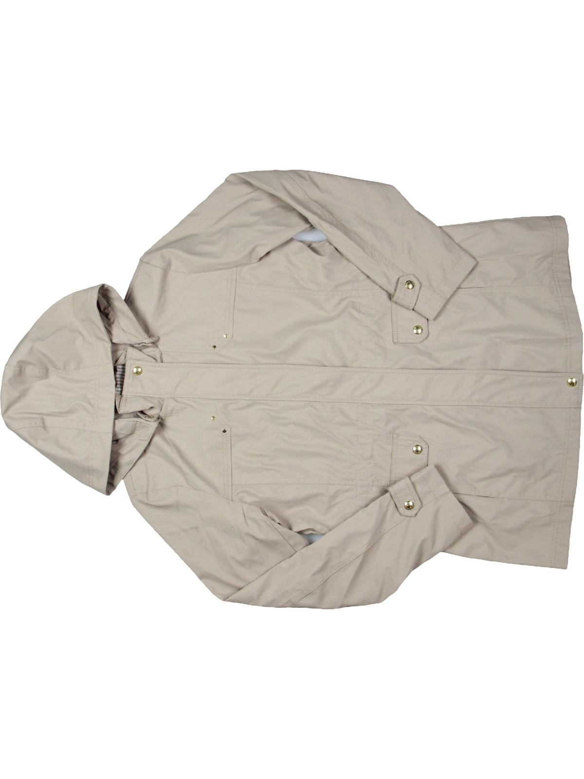 Weatherproof Womens Hooded Midi Raincoat Beige S - Walmart.com
