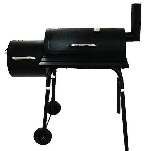 Avger Charcoal Grill Offset Smoker - Outdoor Portable Barrel BBQ Smoker ...