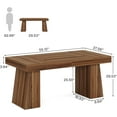 Tribesigns 55 Inches Executive Desk, Mid-Century Modern Home Office ...
