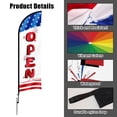 11FT Open Feather Flag with Pole Kit & Ground Stake, 4 Pack Advertising ...