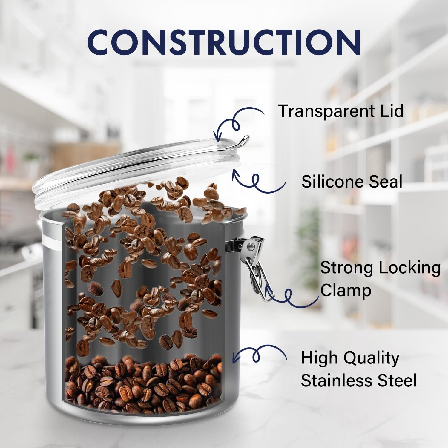 Commercial Flour Storage Containers Stainless Steel Canisters With ...