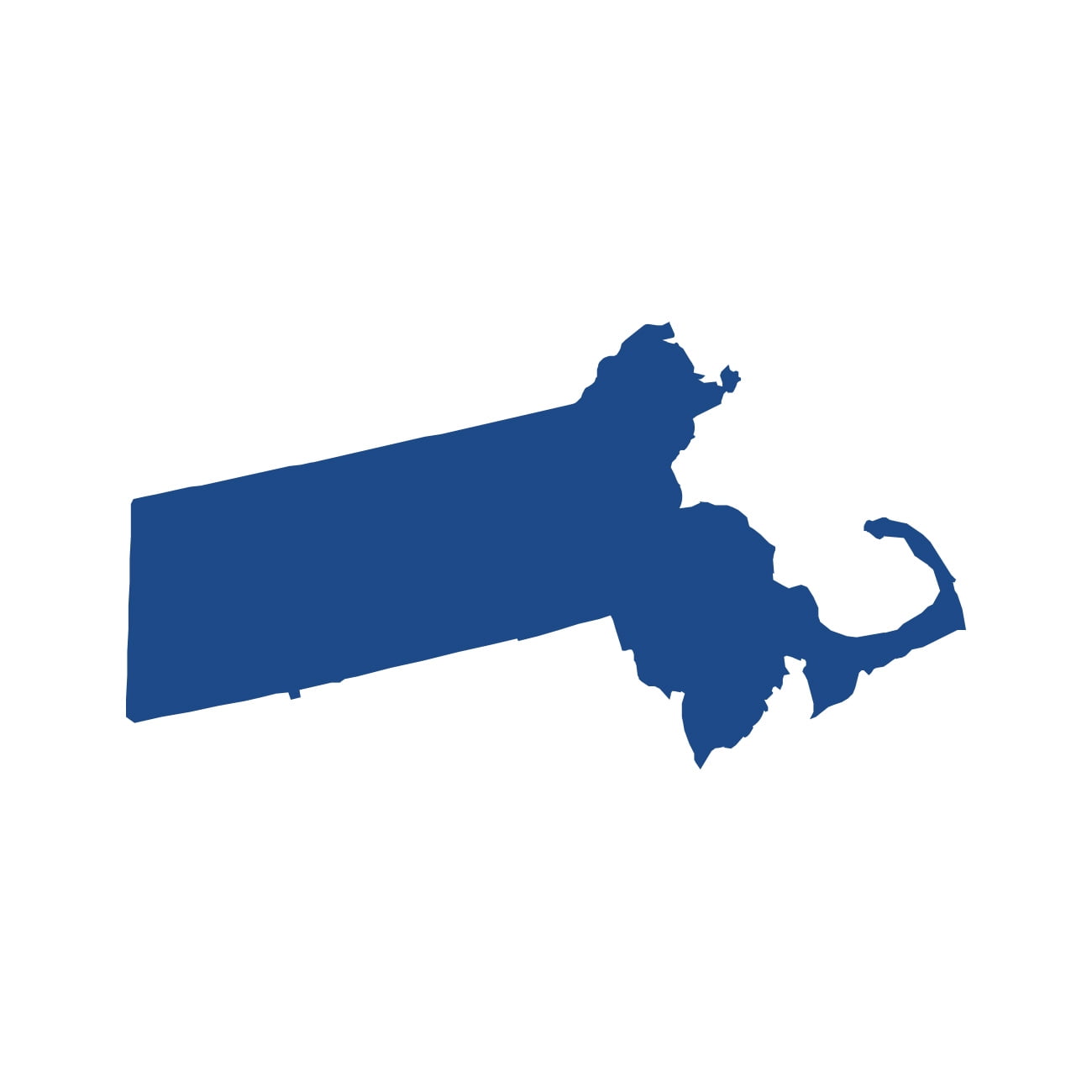 Massachusetts Shaped Sticker Decal Die Cut - Self Adhesive Vinyl ...