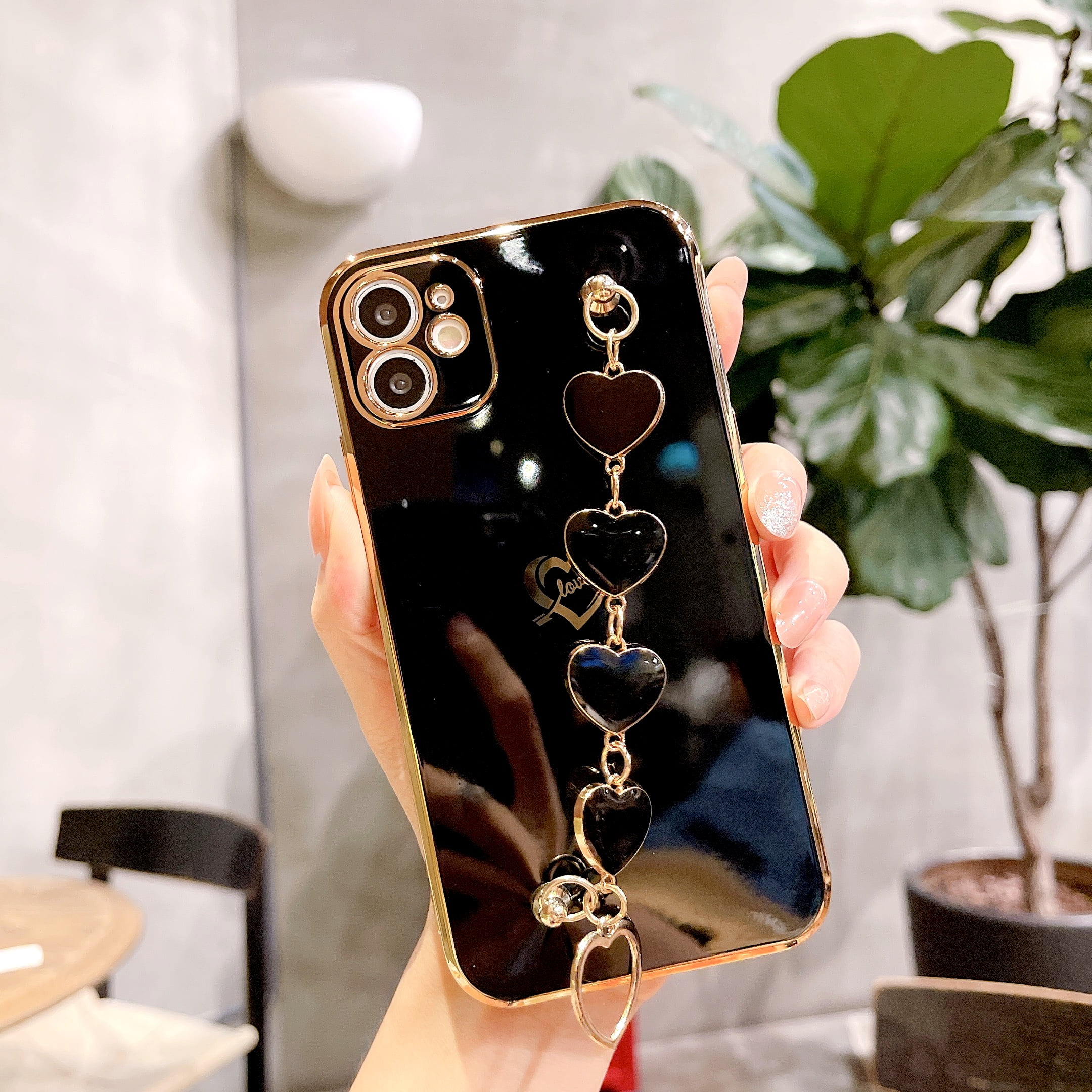 TECH CIRCLE for iPhone 13 Stylish Cute Case,Sparkle Plating Heart Case ...
