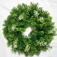 Artificial Flower Wreath 1PC， Spring Summer Wreath Decoration 15.75x15 ...