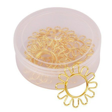 Sunflower Paper Clips Metal Golden Funny Document Clips For School ...