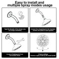 Kuiiyer Shower Head 8 Mode Fixed Mount High Pressure Rain Shower With