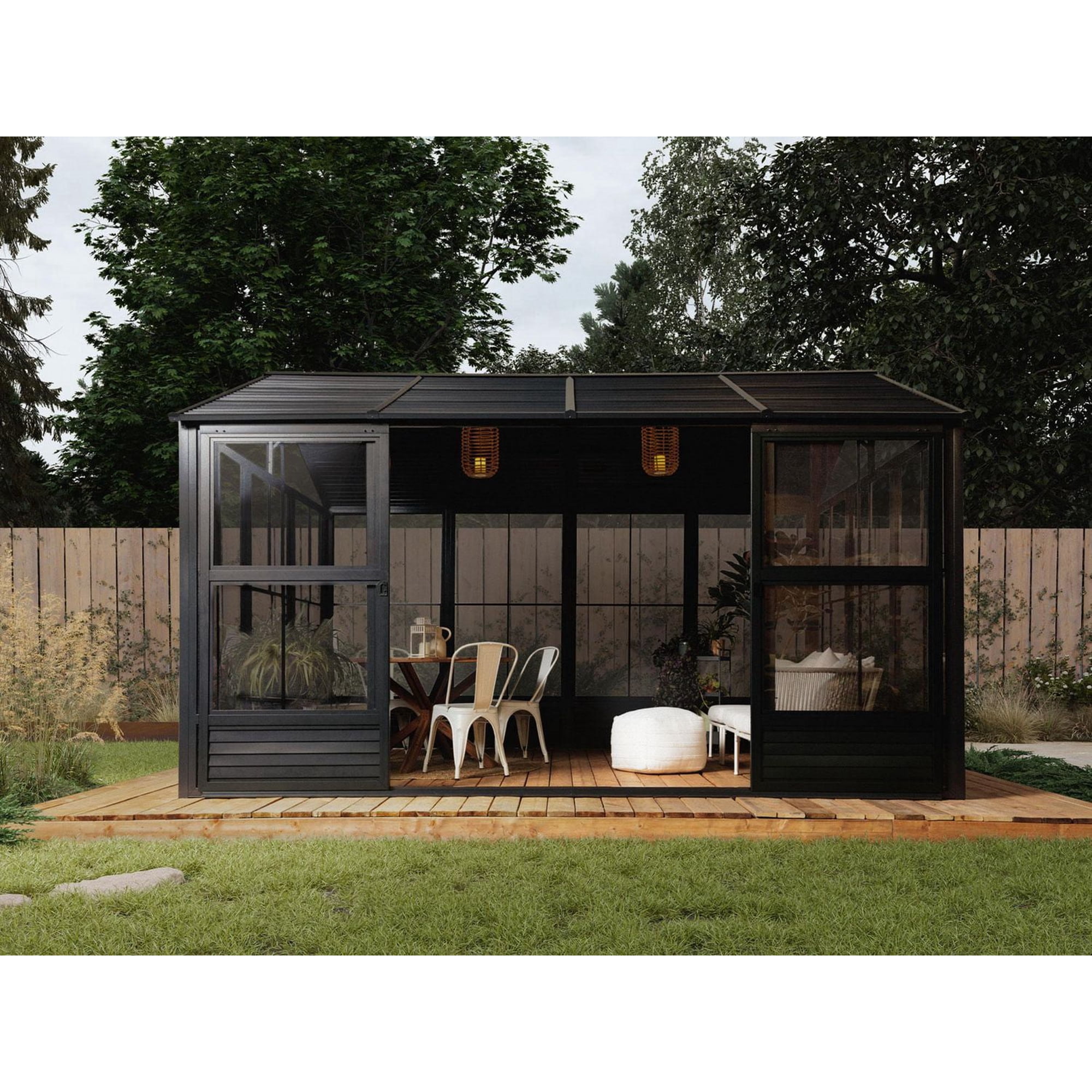 Click here for Gazebo Penguin Myrdal Solarium 11x10 Metal Roof Ot... prices