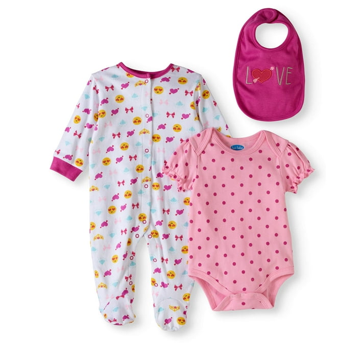 Bon Bebe Newborn Baby Girl Take-Me-Home, 3pc Set - Walmart.com