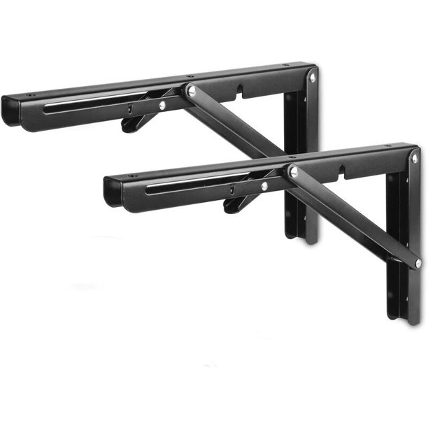 Folding Wall Bracket for Shelf, Set of 2 Folding Shelf Brackets ...